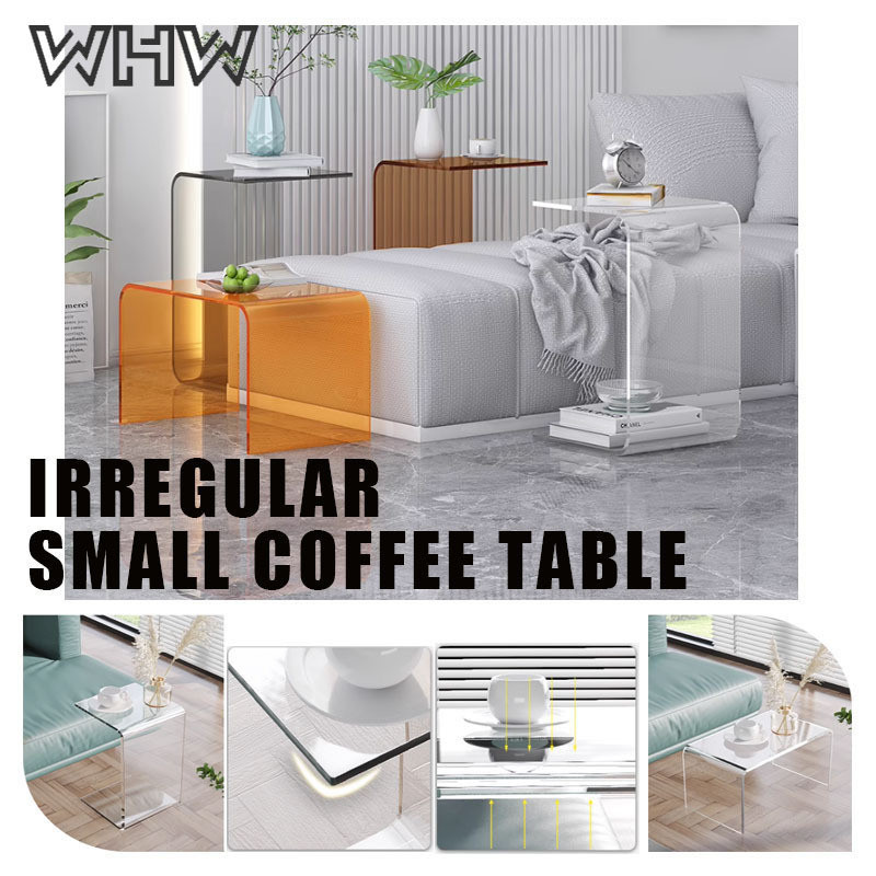 Tea Table U-shaped Table Acrylic Multi Use Sofa Side Small Coffee ...