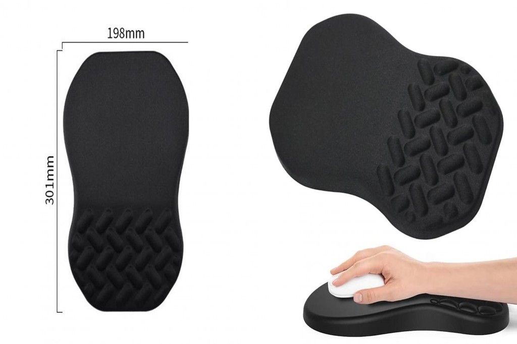 [Ft] Ergonomic bilateral slope support keeps the wrist and mouse at a ...