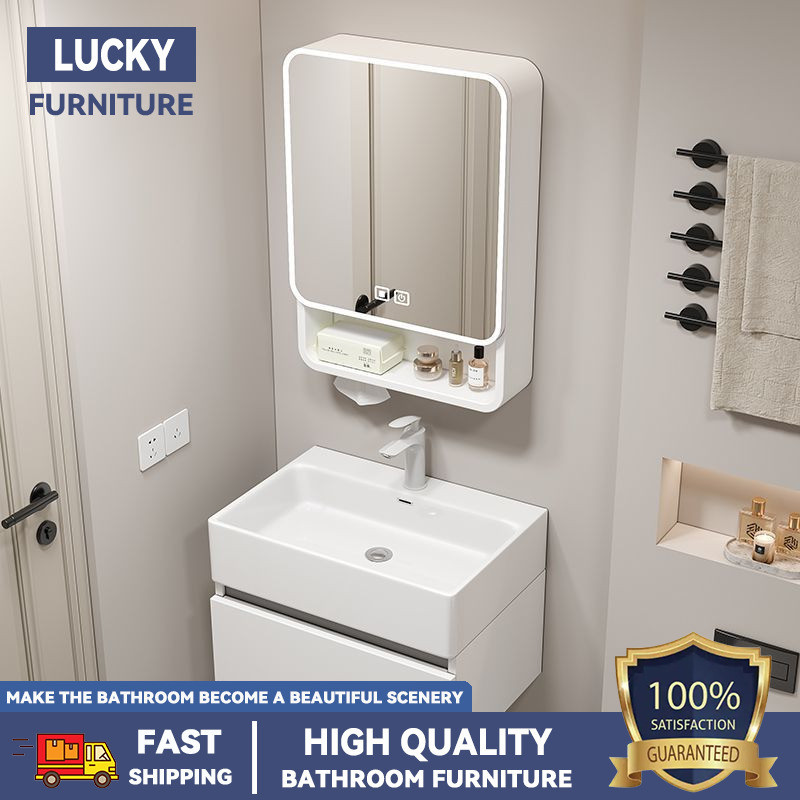 Small Apartment Honeycomb Aluminum Bathroom Cabinet Washboard ...