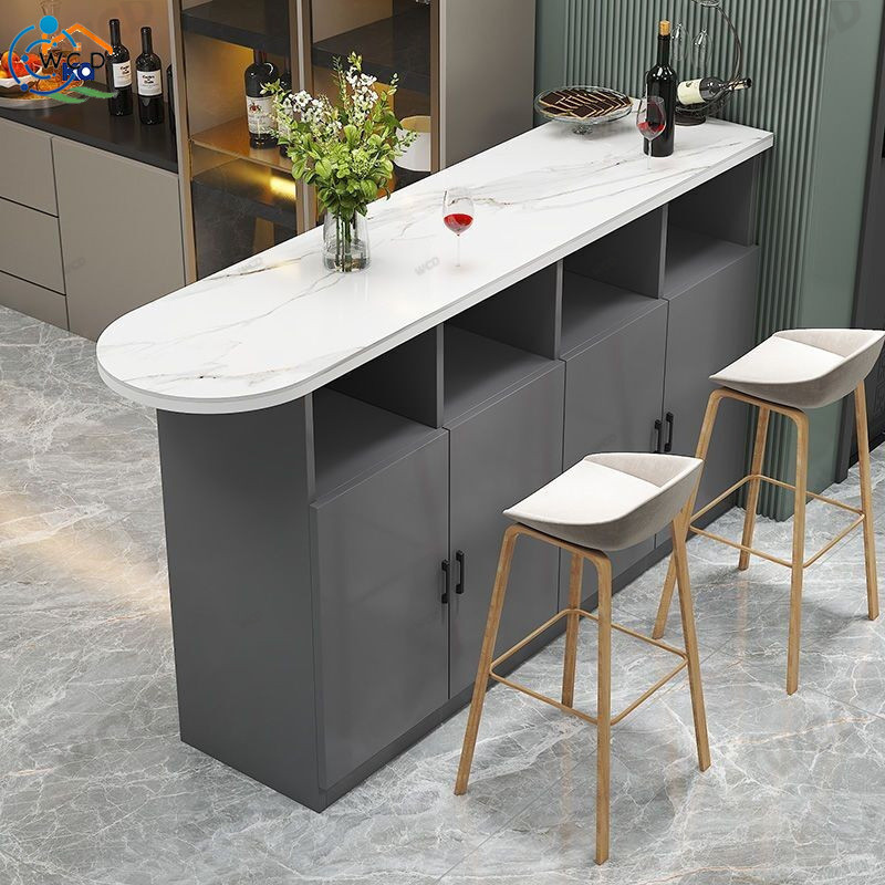 WDD Bar Counter Rock Plate Island Console Cabinet Small Size Restaurant ...