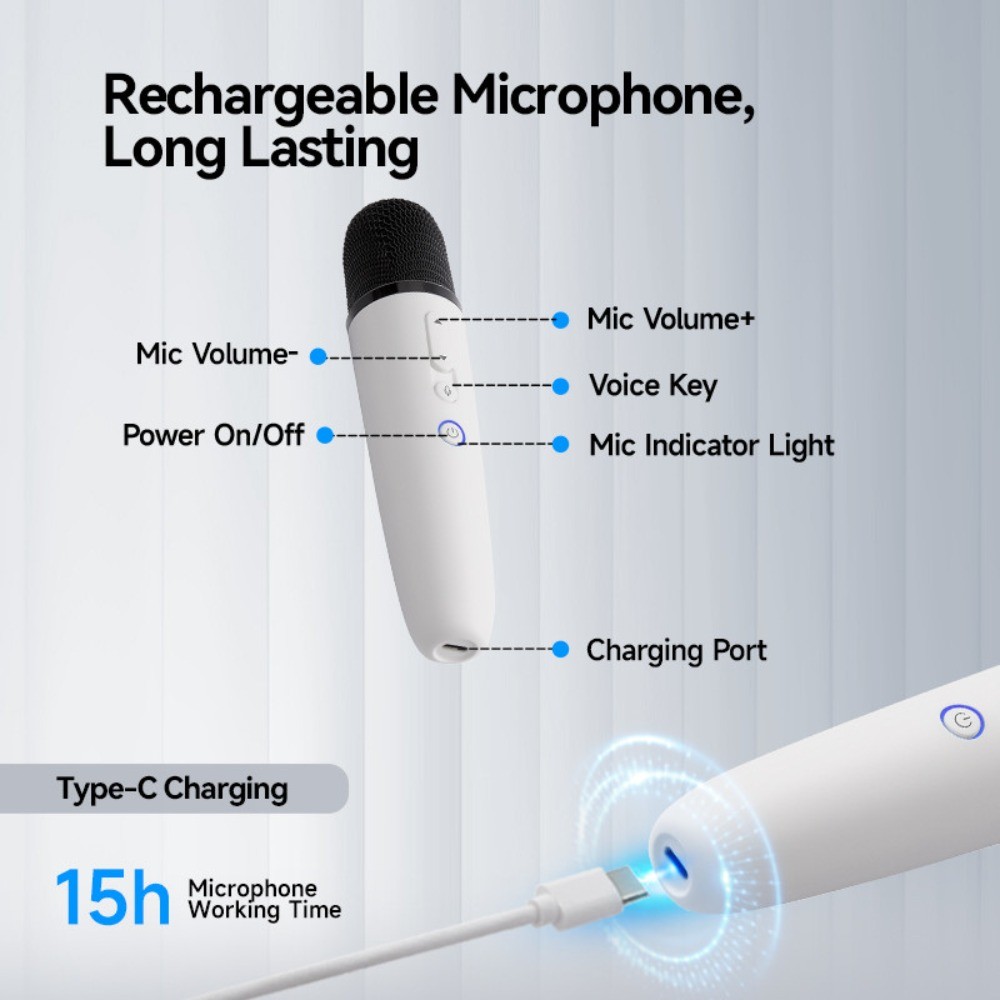 Original Q1 Car Karaoke Microphone with Receiver Car Karaoke Mic for ...