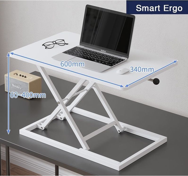 Smart Ergo Manual Desk Converter with 6 heights adjustment (Flex Basic ...