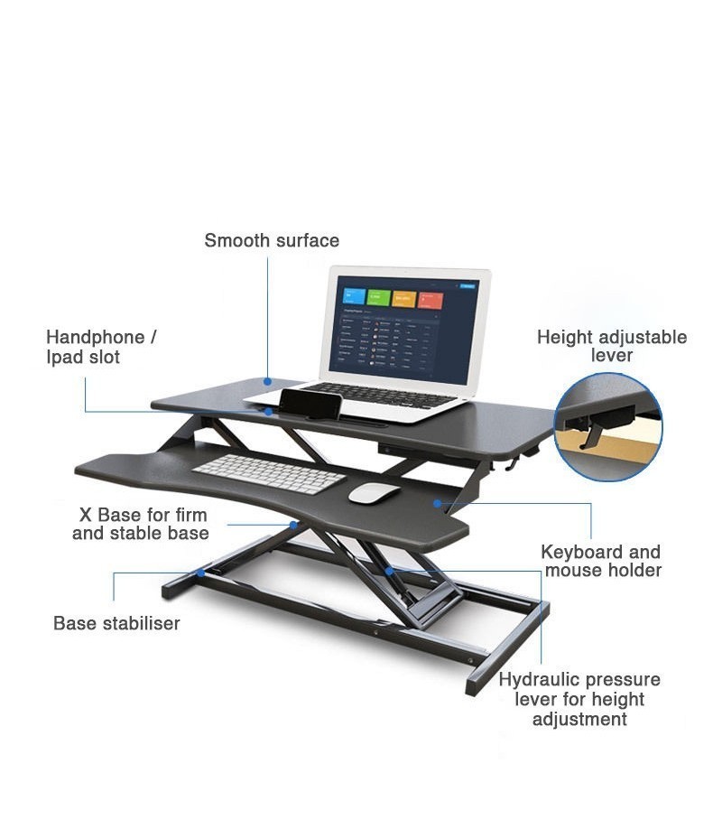 Smart Ergo Ergonomic Height Adjustable Desk Converter | Standing Desk ...