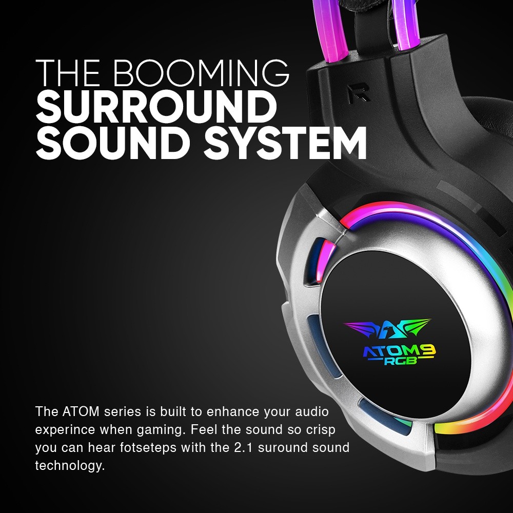Armaggeddon Atom 9 RGB 2.1 Stereo Headband Mobile Gaming Headphones ...