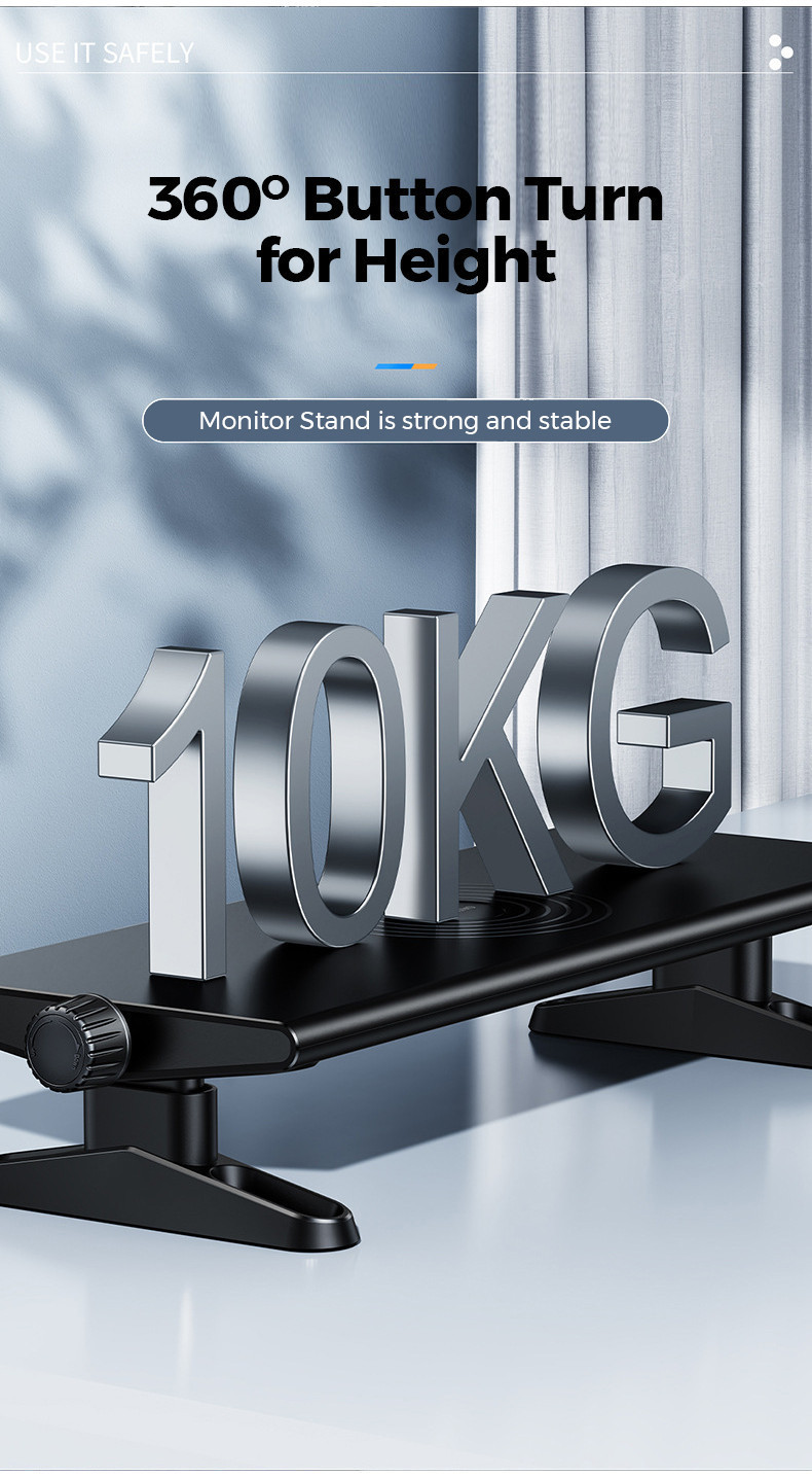 Smart Ergo Height Adjustable Monitor Stand with Handphone Holder ...