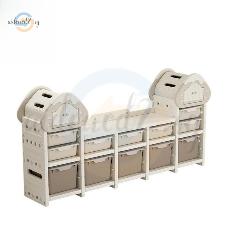 Kids Multi-Purpose Storage Organizer With 8 Removable Bins And Play ...
