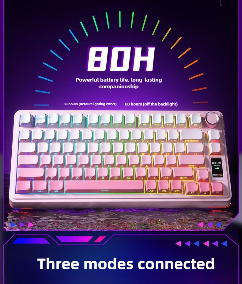 AULA S75 Pro Wireless 3 Mode Mechanical Keyboard Gasket Full-key Hot ...