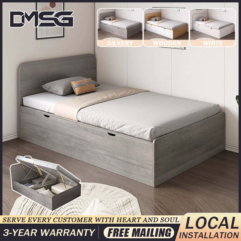 DMSG Storage Bed Frame With Drawers Simple Tatami Bed Small Room Space ...