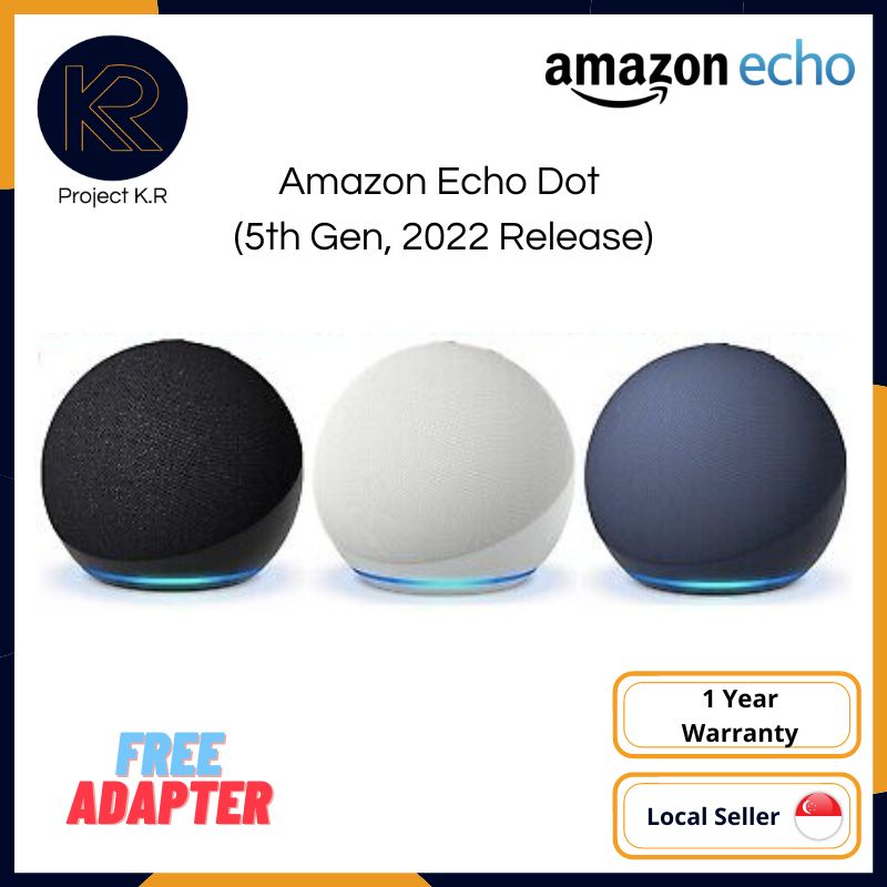 Amazon Echo Dot (5th Gen, 2022 Release) with bigger vibrant sound ...
