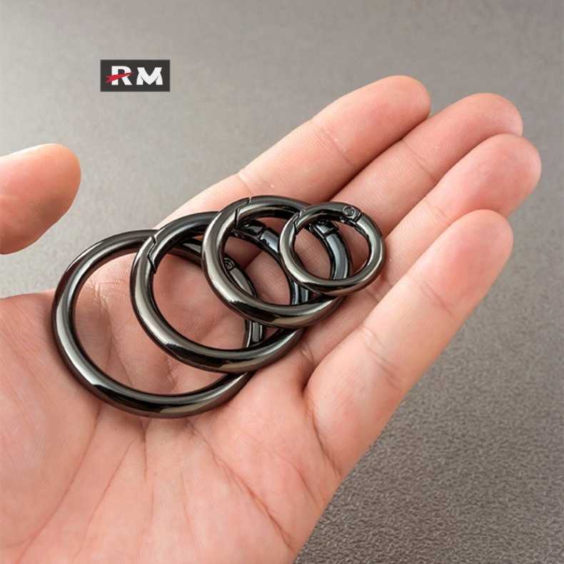 【5/10Pcs】Open O Ring Spring Buckle Zinc Alloy Spring Ring Key Ring ...