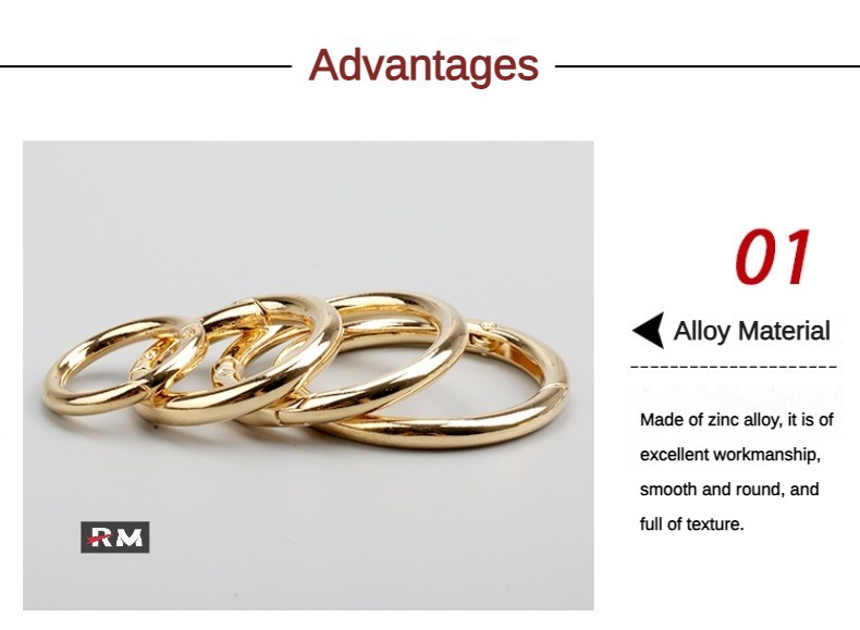 【5/10Pcs】Open O Ring Spring Buckle Zinc Alloy Spring Ring Key Ring ...