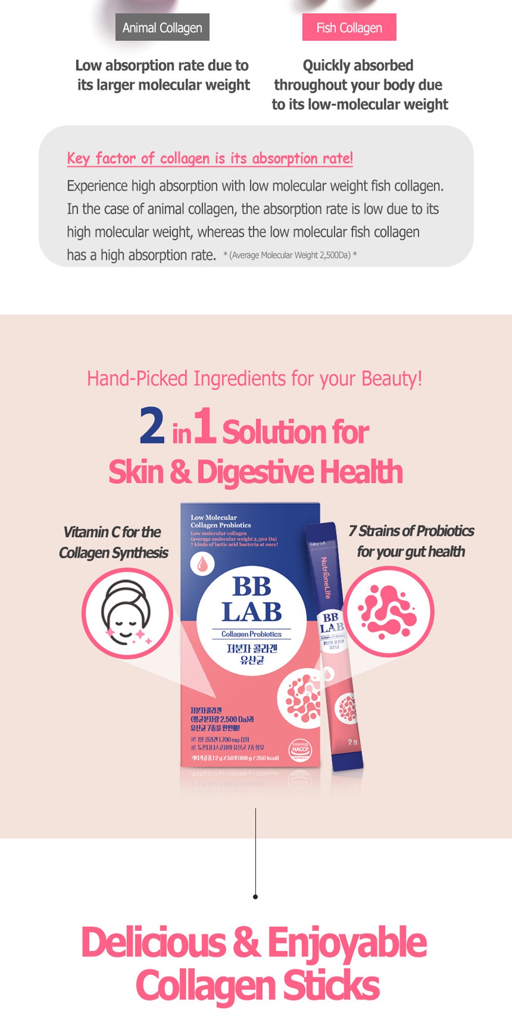 NUTRIONE BB LAB Collagen Probiotics (2g x 50 sticks) 1 BOX | Shopee ...