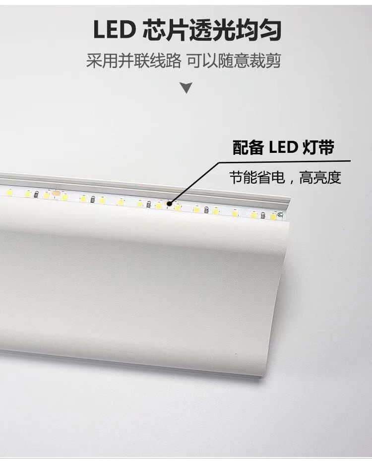 Wall Ceiling LED Light Trough Ceiling Luminous Crown Moulding Light ...
