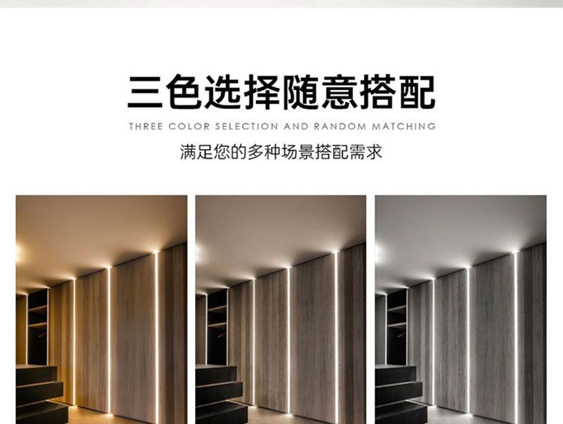 Ceiling Lamps LED profiles Luminous with Light Top Angle Linear Light ...