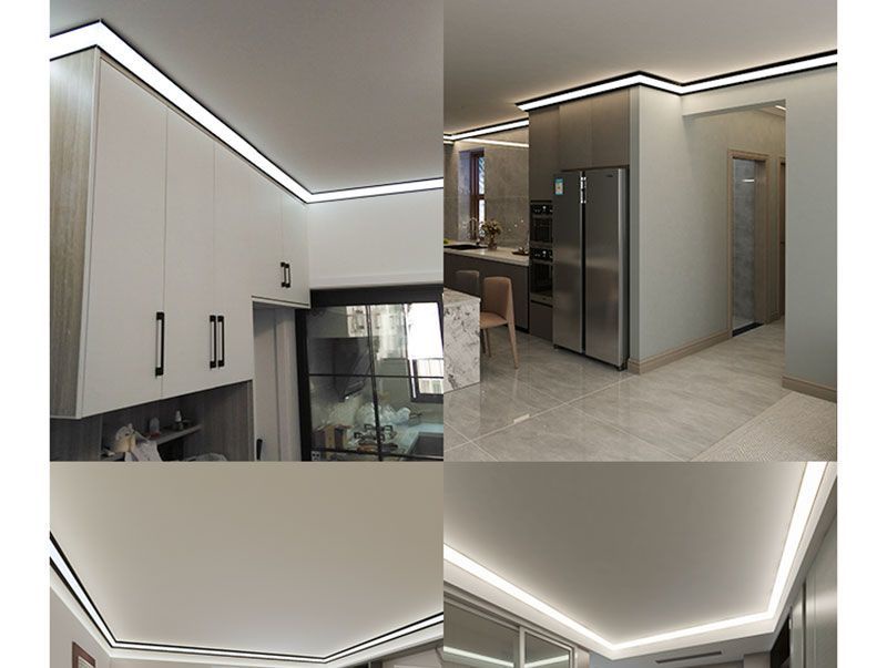 Ceiling Lamps LED profiles Luminous with Light Top Angle Linear Light ...