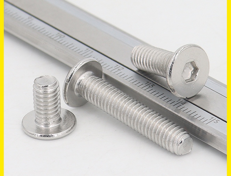304 Stainless Steel Thin Flat Head Hex Socket Machine Screw Inner ...