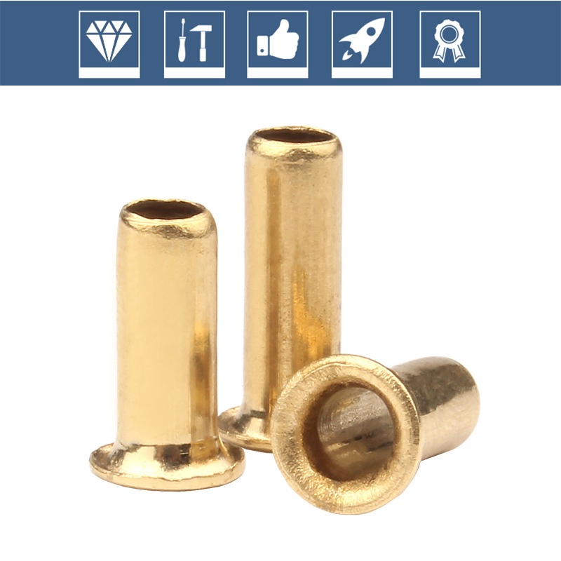 M3 M3.5 M4 M5 M6 Brass Eyelet Rivet Nut Copper Hollow Grommet Hole ...