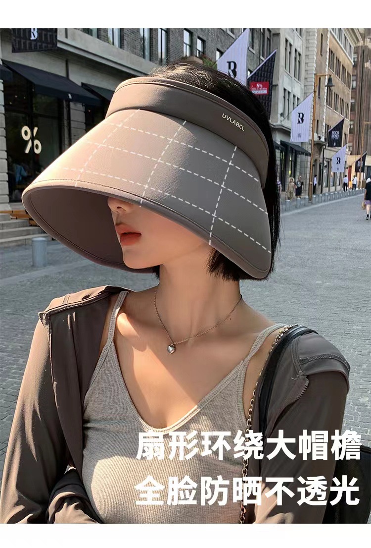 New Fashion Ice Silk Sunscreen Hat Wrap-around Full Sunshade Summer Big ...