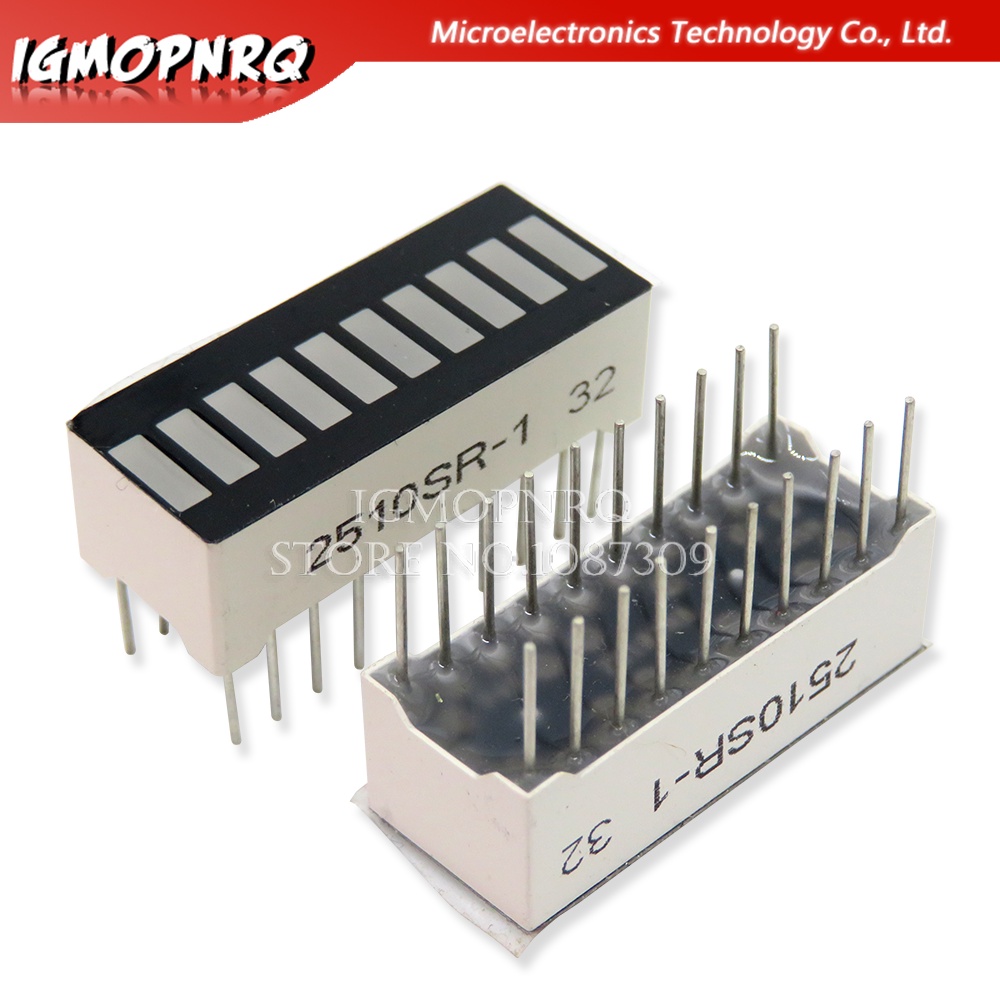 2PCS/lot 10 Segment Digital LED Bar Graph Display Ultra Bright Red ...