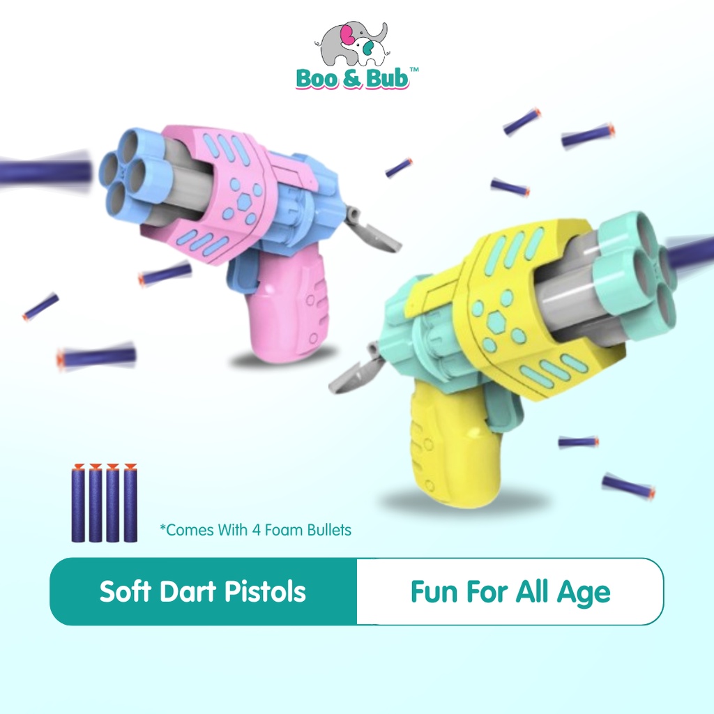 Boo&Bub Foam Dart Blaster Toy | Classic Darts soft Bullets Pistol Kids ...