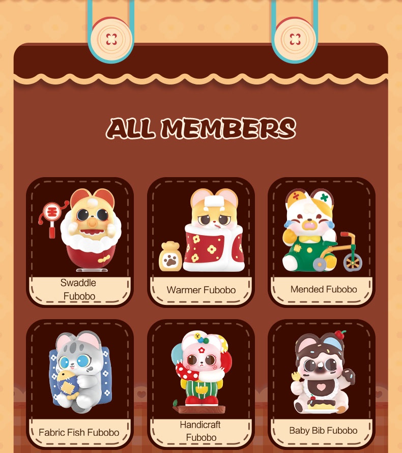 Fubobo Tailor Shop Series Cute Kawaii Action Figures Mystery Christmas ...