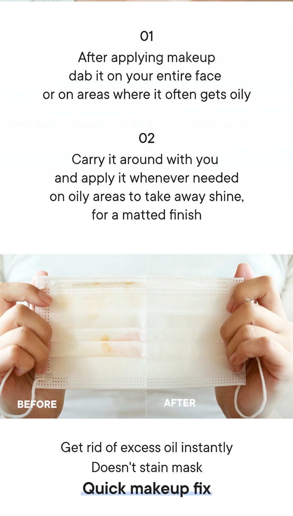 [ONE DAY'S YOU] Pore & Peach Sebum Control Korean Skincare Oil Control ...