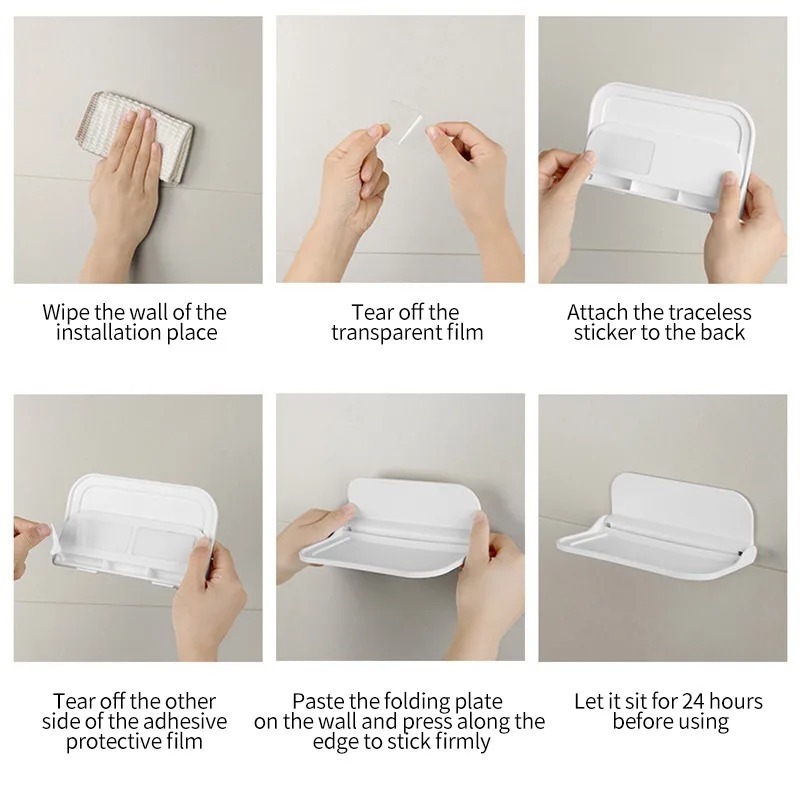 Wifi Router Storage Tray Bathroom Organizer / Saving Space Foldable ...