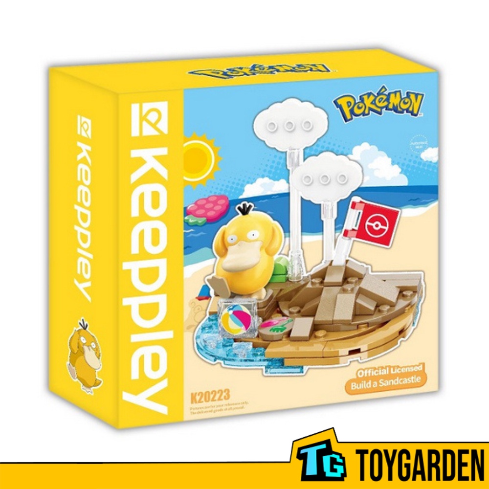 Keeppley Pokemon Holiday Party Psyduck Leisurely Sandcastles (K20223 ...
