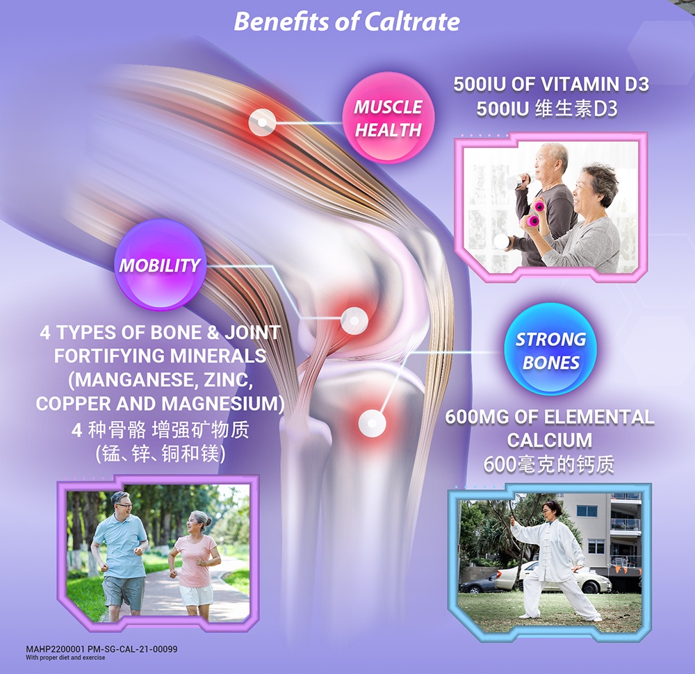 [2 Pack] CALTRATE Bone & Muscle Triple Action Calcium + 500IU Vitamin D ...