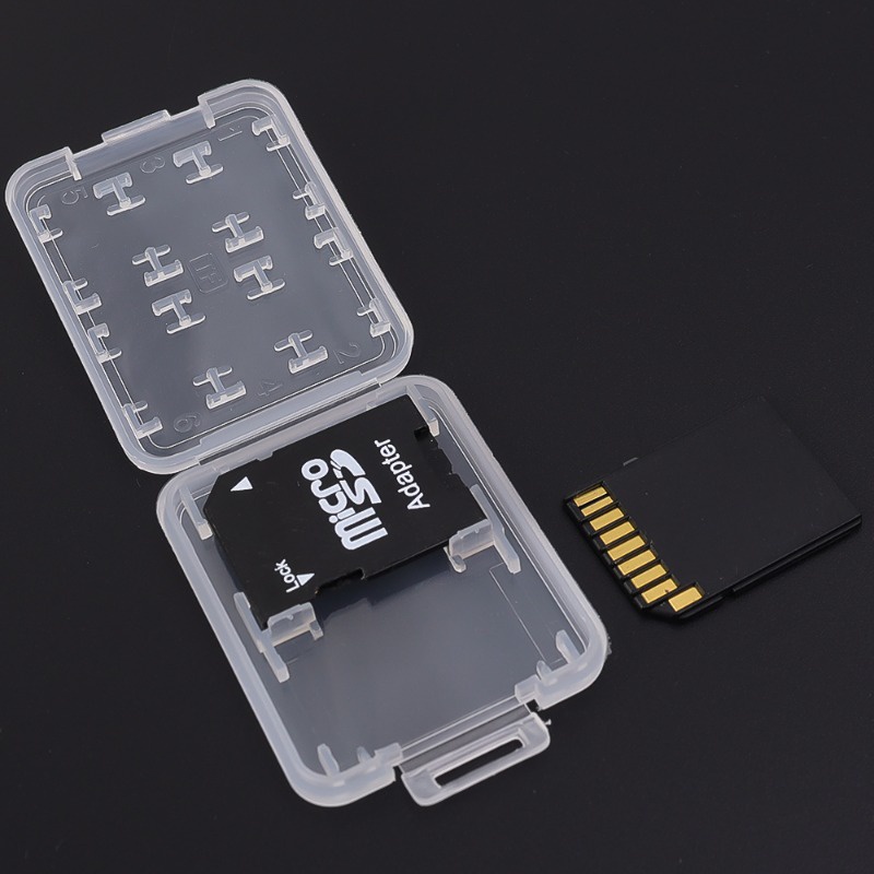 8 in 1 Micro SD Memory Card Storage Box / Travel Portable Anti-shock ...