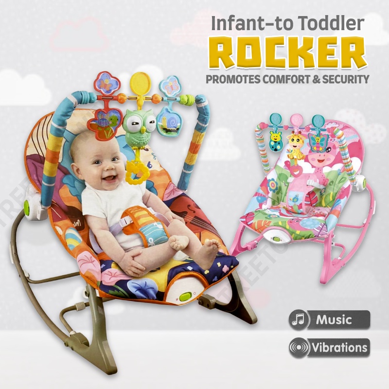 Premium Rocker Bouncer Toddler Music Sleeping Baby Rocking Swing Chair ...