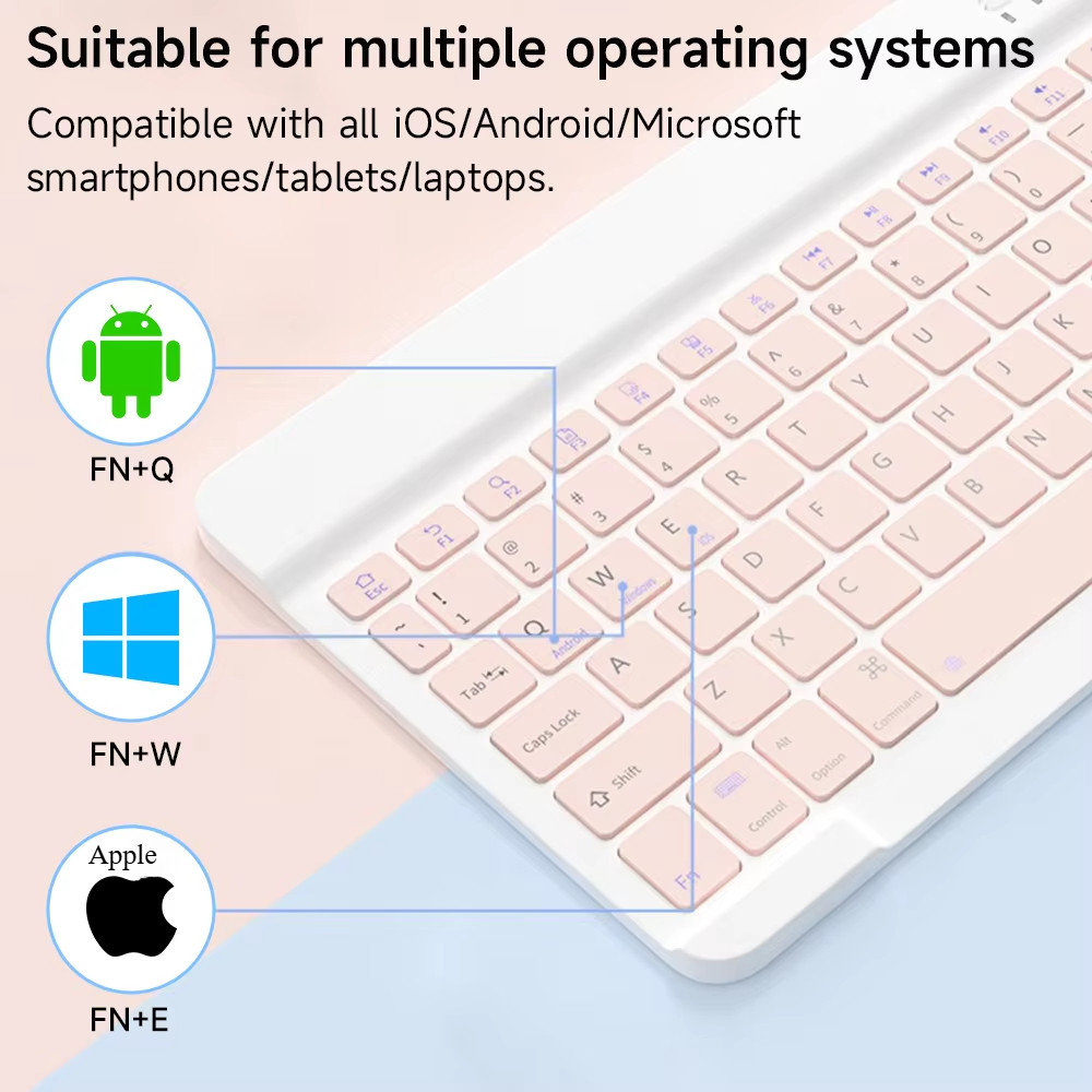 Wireless Keyboard For IOS Android Windows for iPad Keyboard Air Mini Pro Bluetooth Keyboard ...