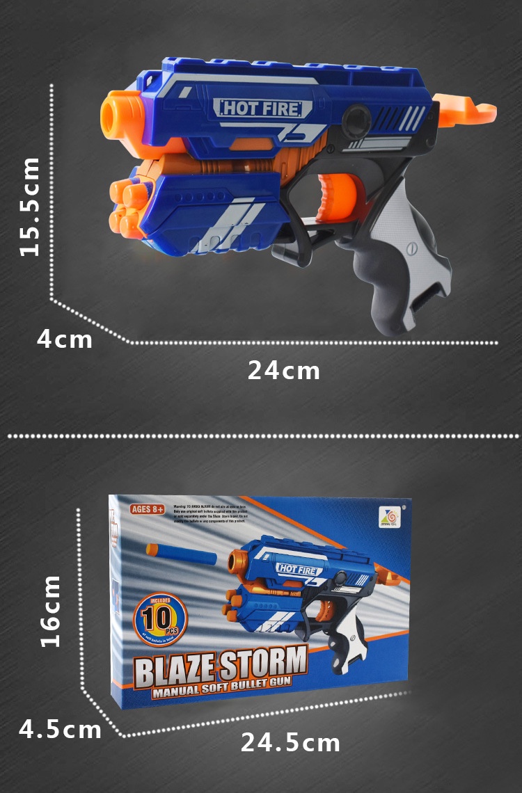 Soft bullet Blaster for kids. Soft Dart X 10 Blaster Toy. Shooting game ...