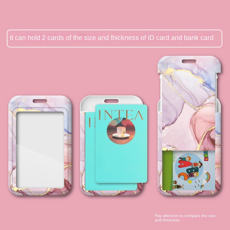 1pcs Aesthetic Marble Color Card Holder Creative Student ID Bus Card ...