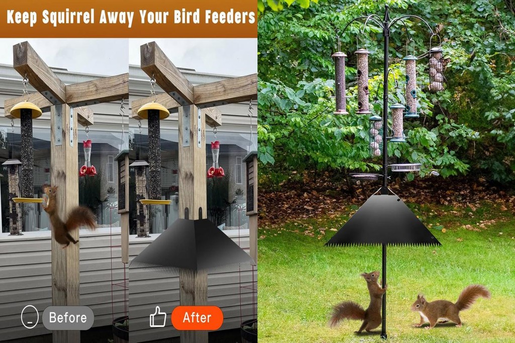 [SE] Weather-resistant Squirrel Bezel Squirrel-proof Hanging Feeder ...