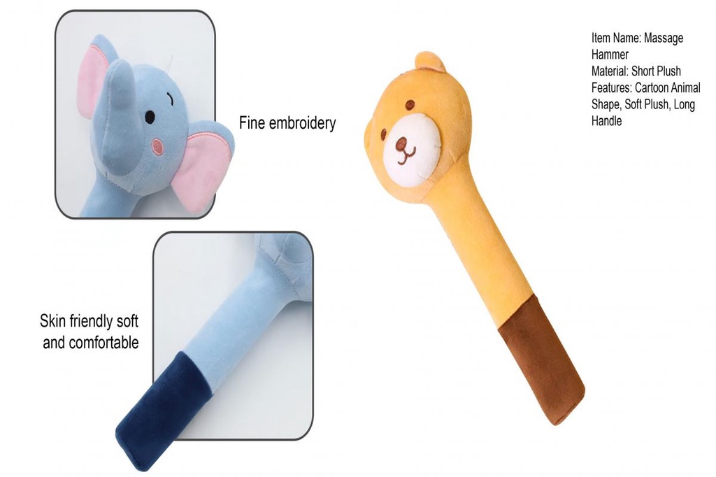 chicstyle Cute Cartoon Massage Tool Adorable Animal Shape Plush Massage ...