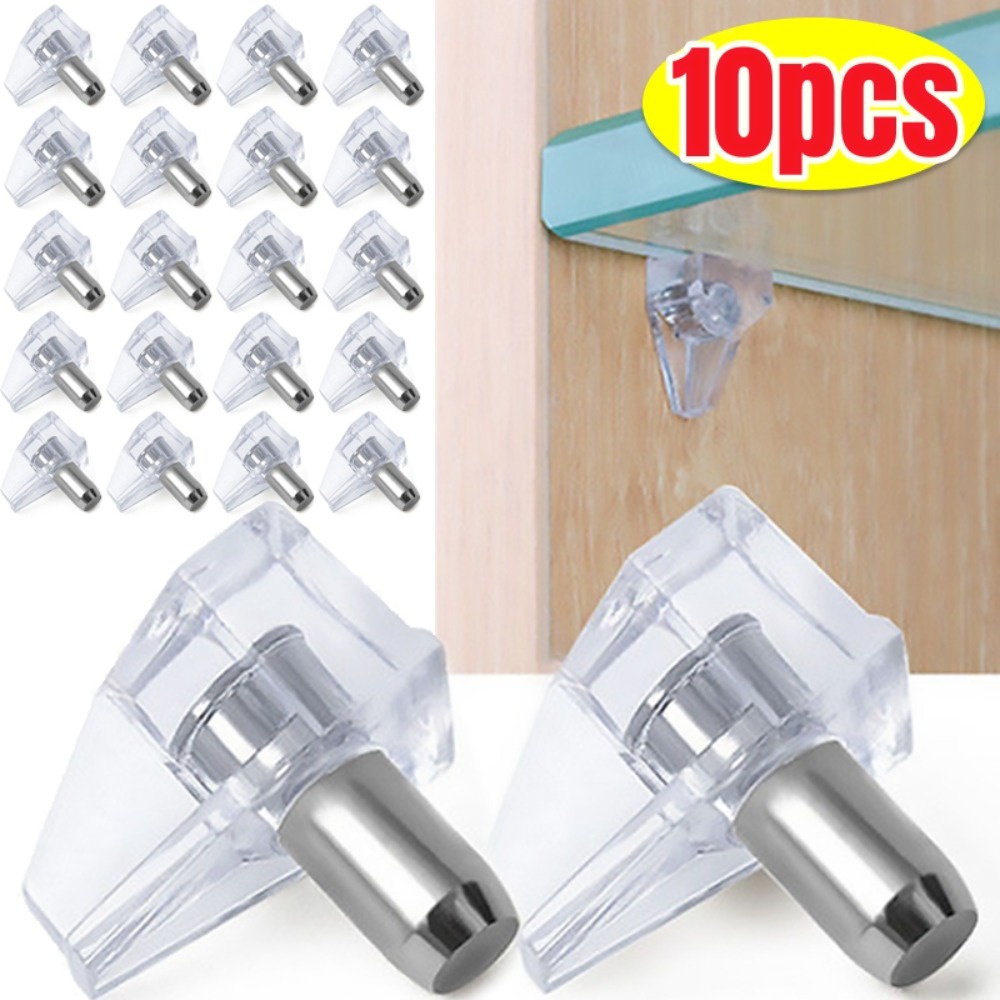 10Pcs Shelves Brackets Non-slip Fixed Studs Peg / Shelf Studs Pegs With ...