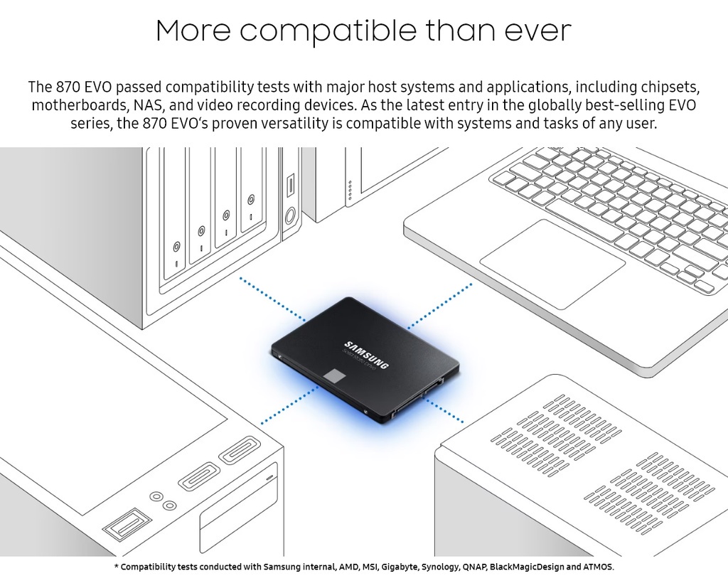 Samsung 870 EVO SATA 2.5" SSD 500GB | Shopee Singapore
