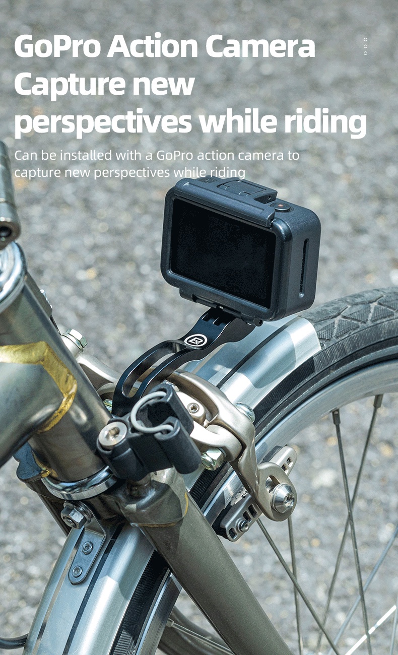 【3-day Delivery】ROCKBROS Bike Front Fork Light Stand For GoPro Camera ...