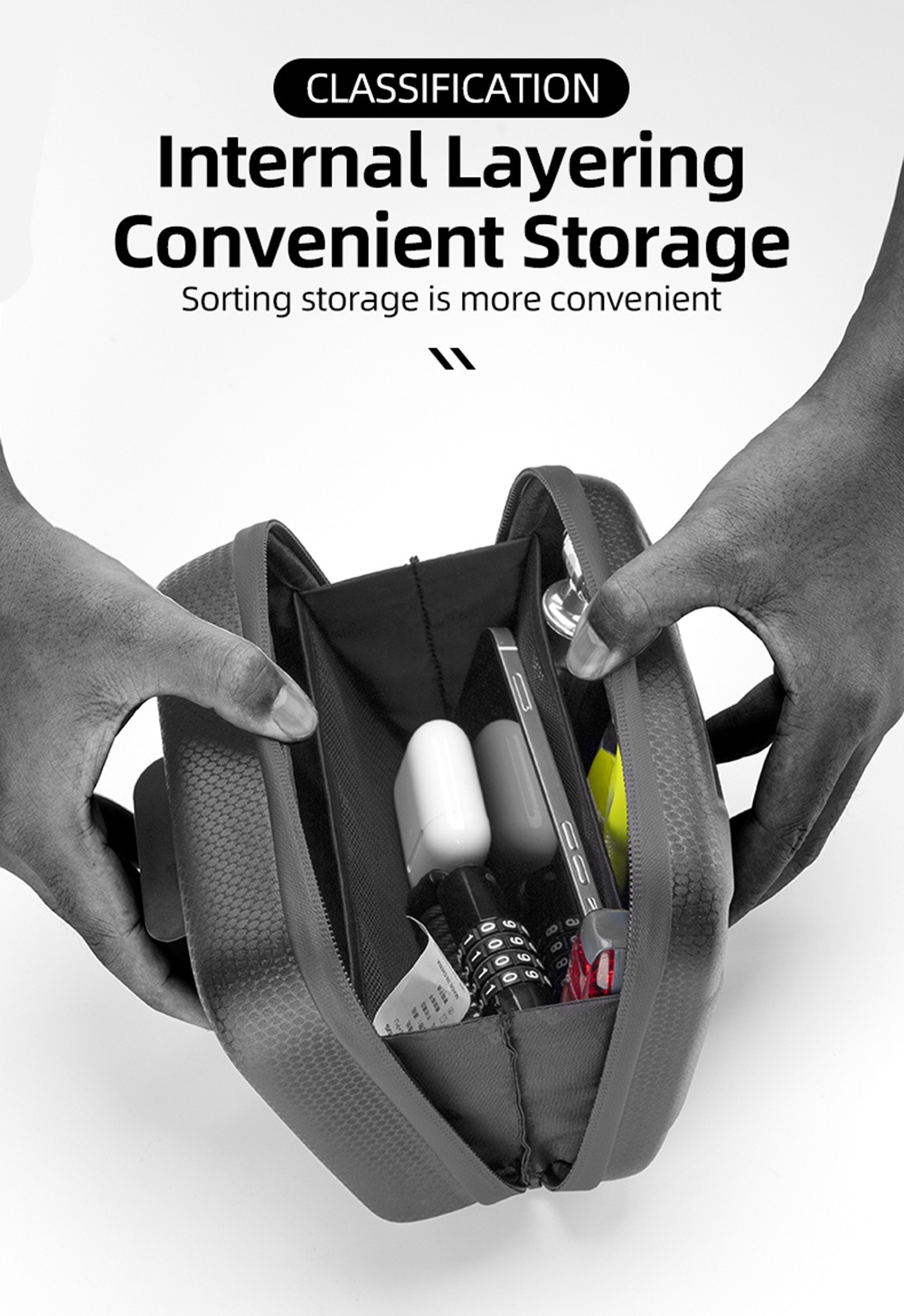 【SG Delivery】ROCKBROS Bicycle Front Bag Waterproof Hard Shell Bike Bag ...
