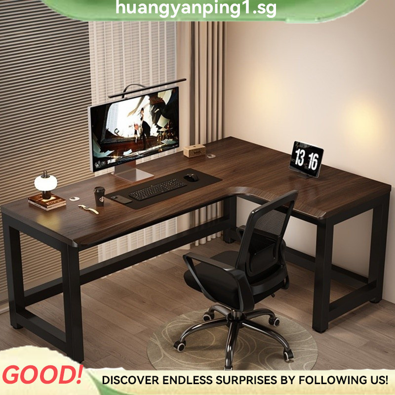 huangyanping1.sg Computer Desk Corner Learning Table With Bookshelf ...