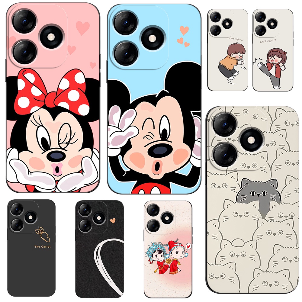 Couple Phone Case For Techno Tecno Spark 10 10C Cp Case Pink Mickey ...