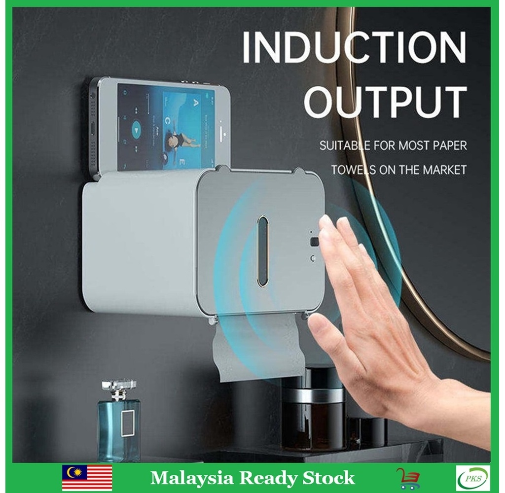 Toilet Paper Roll Holder Bathroom Tissue Dispenser Induction Automatic ...