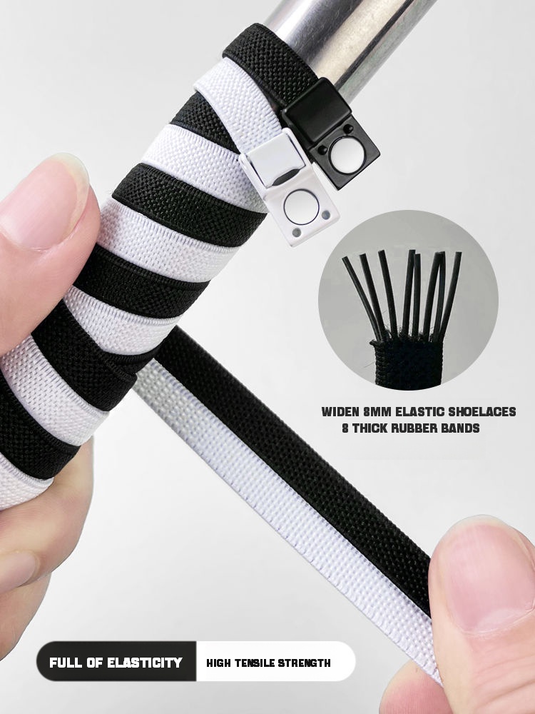 Magnetic Lock Shoelaces without ties Elastic Laces Sneakers No Tie Shoe ...