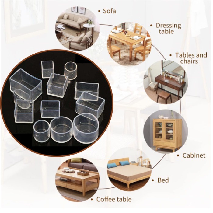 HOME🔥Chair Leg Caps, Rubber Feet Protector Pads, Table Leg Protector ...