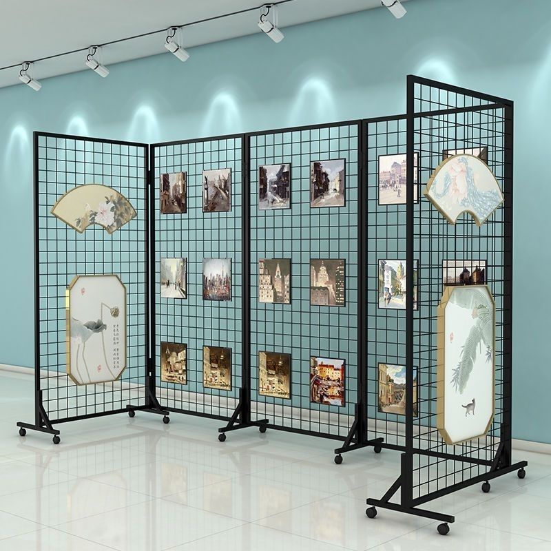 Iron Grid Shelf Iron Wire Mesh Plate Grid Exhibition Outdoor Art ...