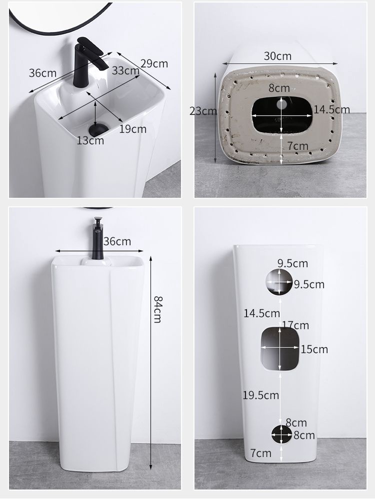 Bathroom Wash Basin Color Color Gold Wash Basin Column Ceramic Floor ...