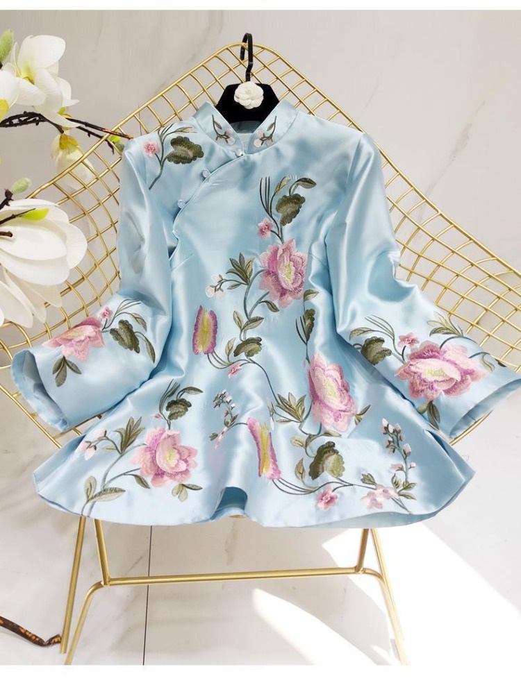Autumn Winter Spring Chinese Style Hanfu Qipao Top Women's Clothing ...