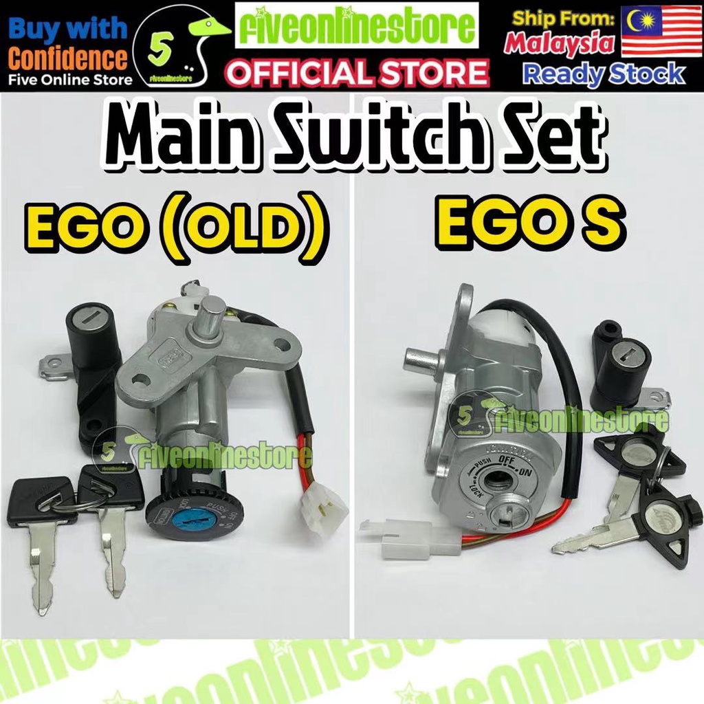 Yamaha EGO S EGOS Main Switch Assy Key Set Grade A Kunci Key Set Suis ...