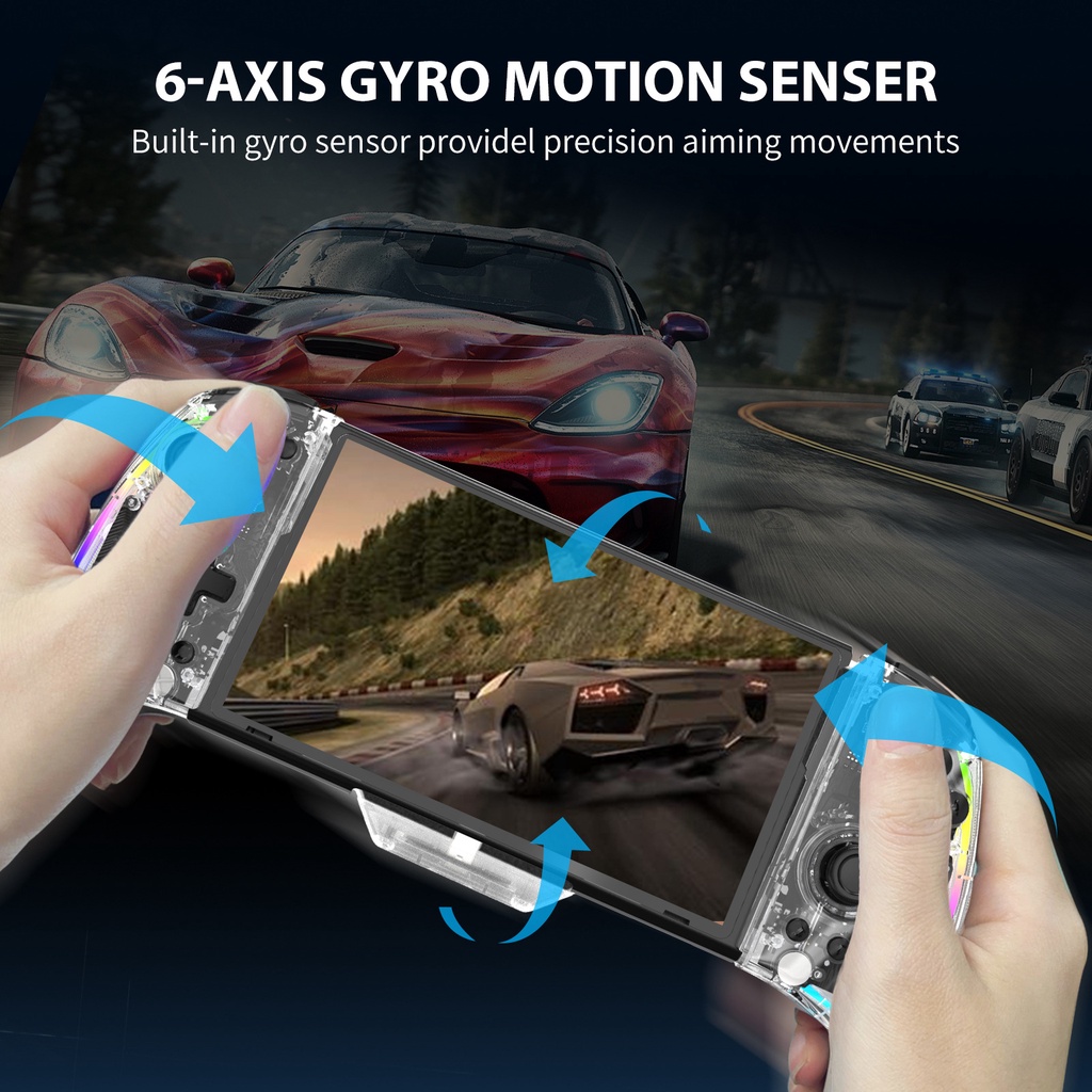 NEW YS45 Pro Controller For Nintendo Switch RGB Colorful Transparen ...